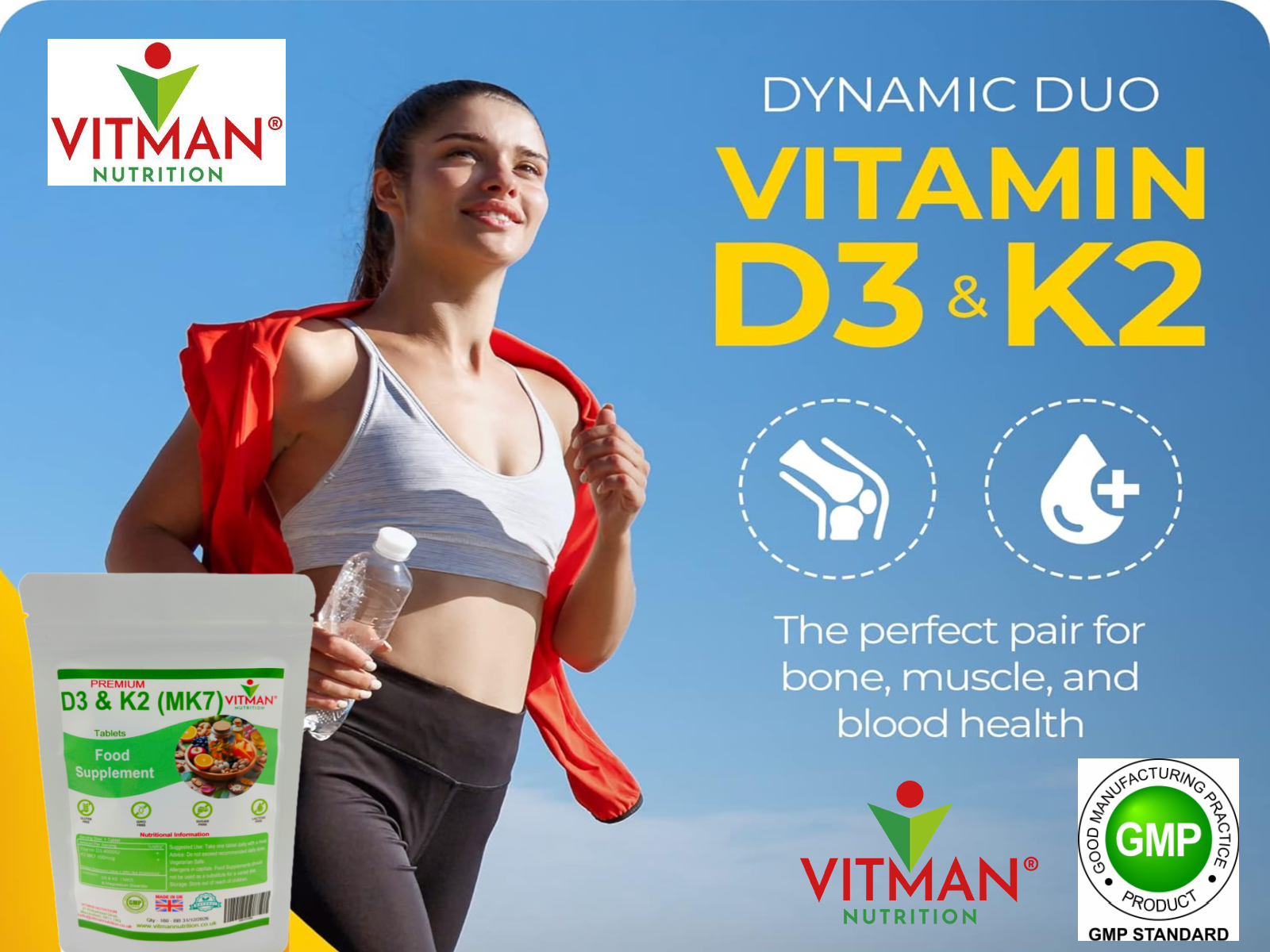 Pure Natural D3 & K2– VitMan Nutrition
